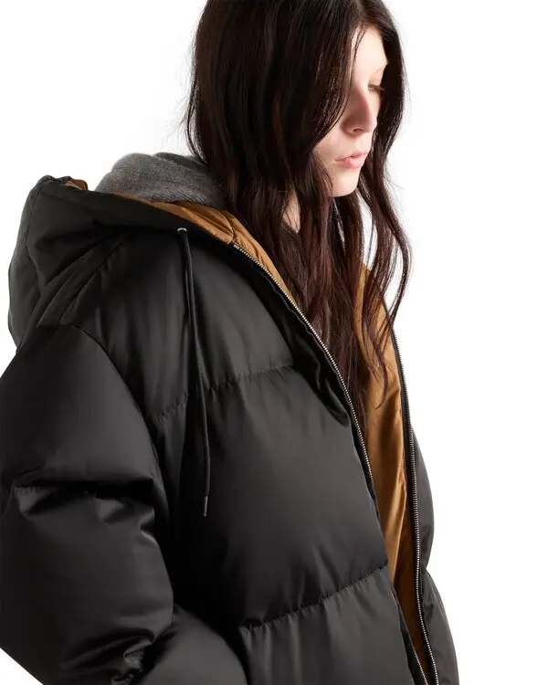 Prada Re-Nylon Down Jacket In Black | Editorialist