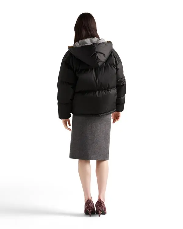 Prada Re-Nylon Down Jacket In Black | Editorialist