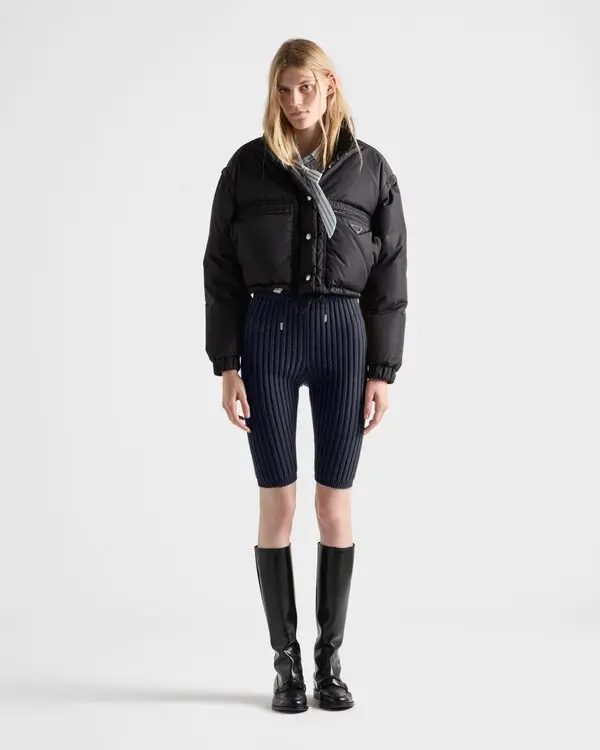 Prada Cropped Re-nylon Down Jacket