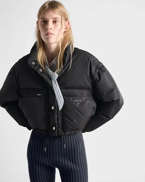 Prada Cropped Re-nylon Down Jacket