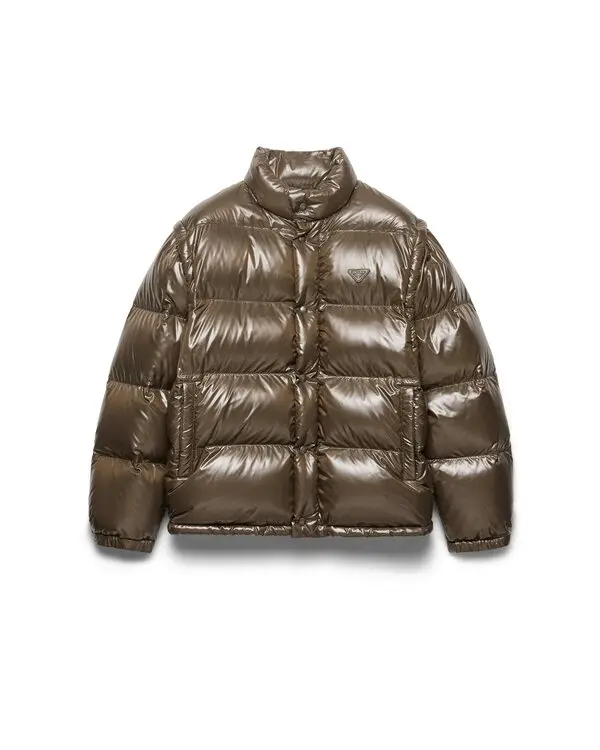 Prada Medium-weight Re-nylon Down Jacket - Green