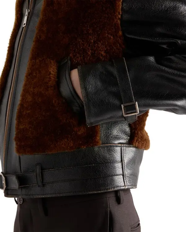 Prada Leather And Shearling Jacket