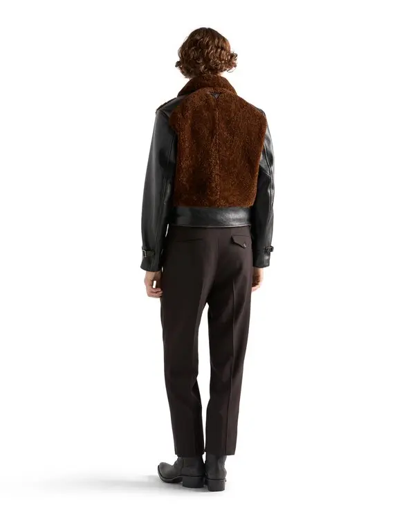 Prada Leather And Shearling Jacket