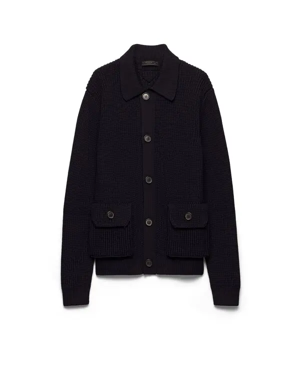 Prada Wool Cardigan - Blue