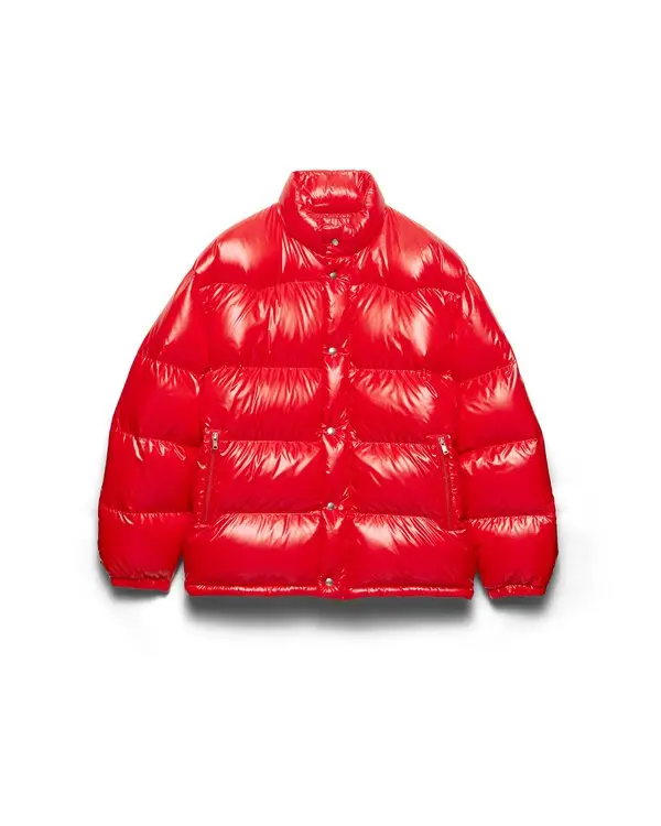 Prada Medium-weight Re-nylon Down Jacket - Red