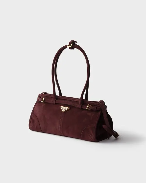 Prada Bonnie Medium Leather Handbag - Burgundy | Editorialist