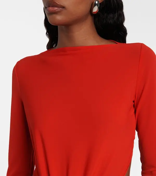 Alex Perry Gathered Crêpe Jersey Gown