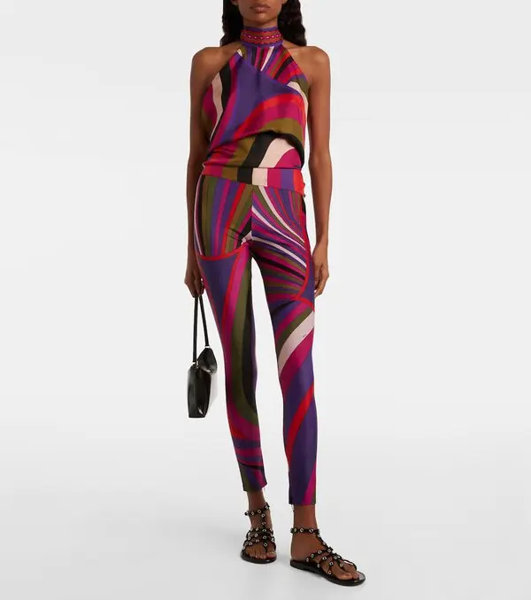 Emilio Pucci Iride Jersey Leggings - Multicoloured