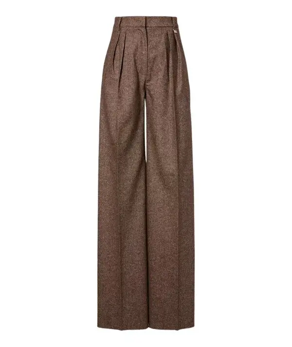 Max Mara Brava Wool And Silk-blend Wide-leg Pants