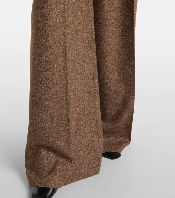 Max Mara Brava Wool And Silk-blend Wide-leg Pants
