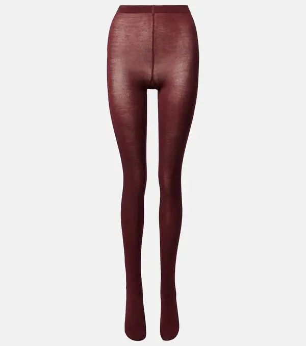 Wolford Knitted Tights - Burgundy