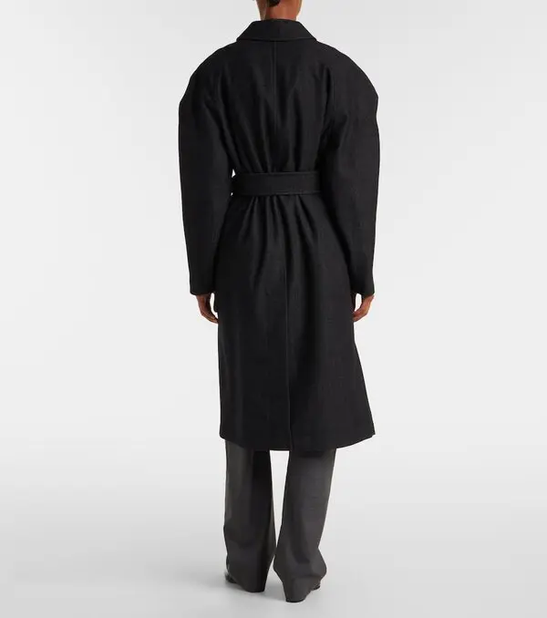 LEMAIRE Belted Wool And Cotton Twill Coat