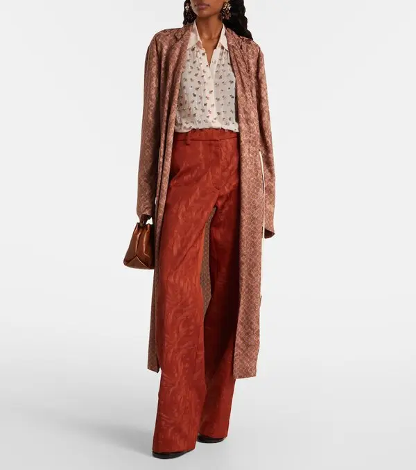 Dries Van Noten Jacquard Straight Pants