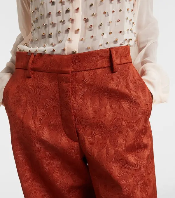 Dries Van Noten Jacquard Straight Pants
