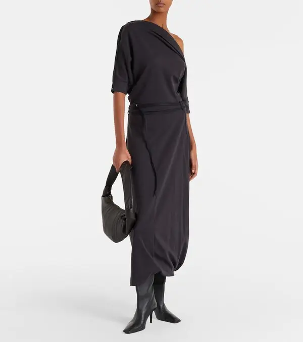 LEMAIRE Twisted Hem Jersey Midi Dress