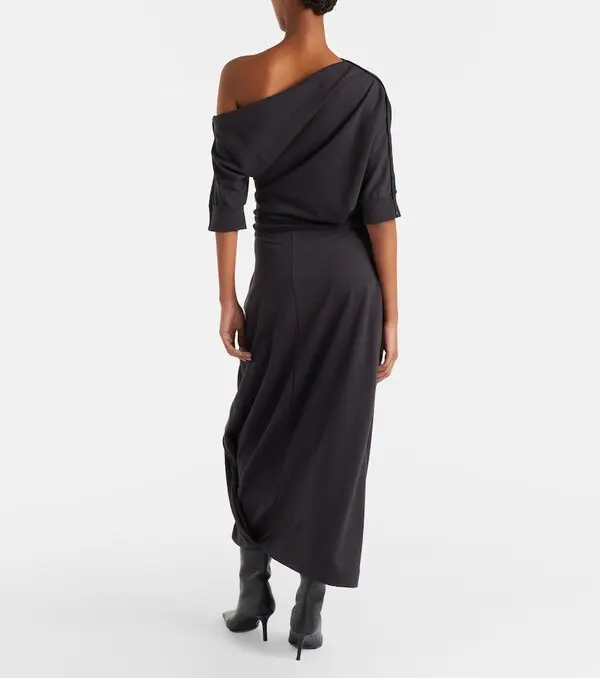 LEMAIRE Twisted Hem Jersey Midi Dress