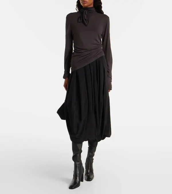 LEMAIRE Tie-neck Jersey Top