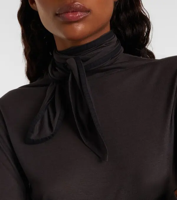 LEMAIRE Tie-neck Jersey Top