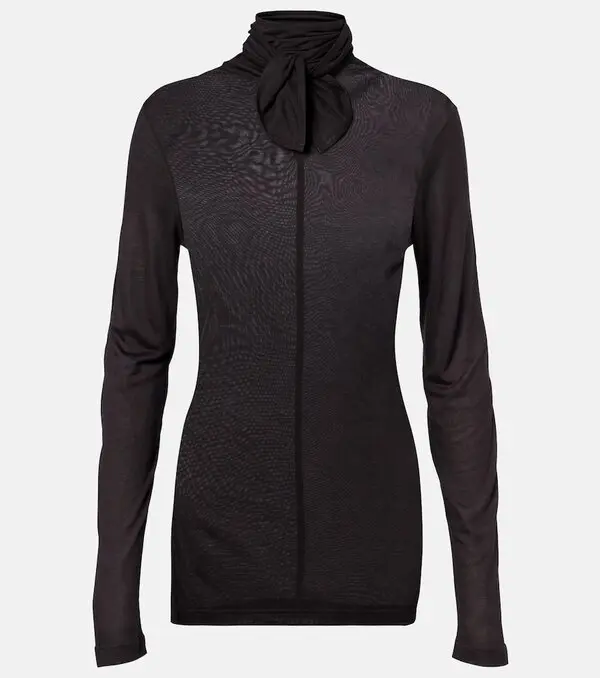 LEMAIRE Tie-neck Jersey Top
