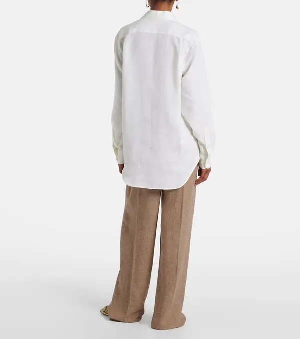 Loro Piana André Linen Shirt - White