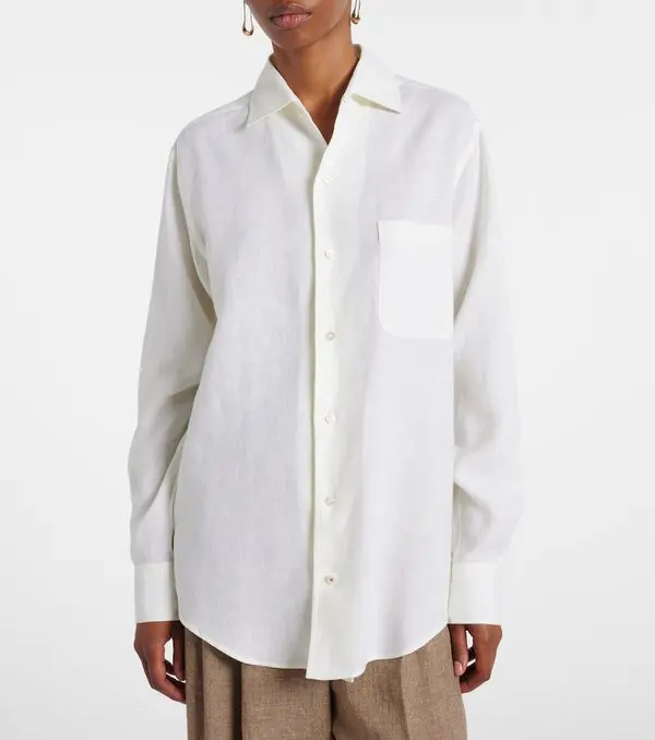 Loro Piana André Linen Shirt - White