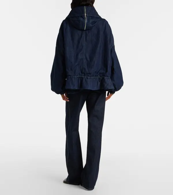 Dries Van Noten Hooded Denim Jacket - Blue