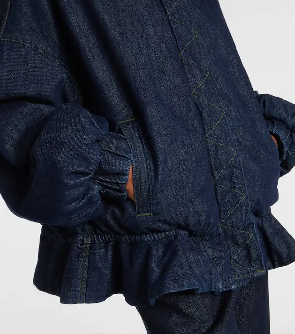 Dries Van Noten Hooded Denim Jacket - Blue
