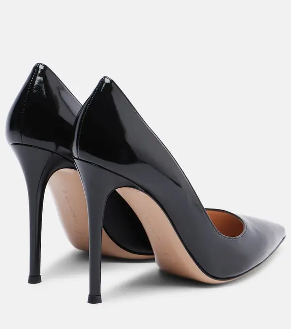 GIANVITO ROSSI 105 Patent Leather Pumps - Black