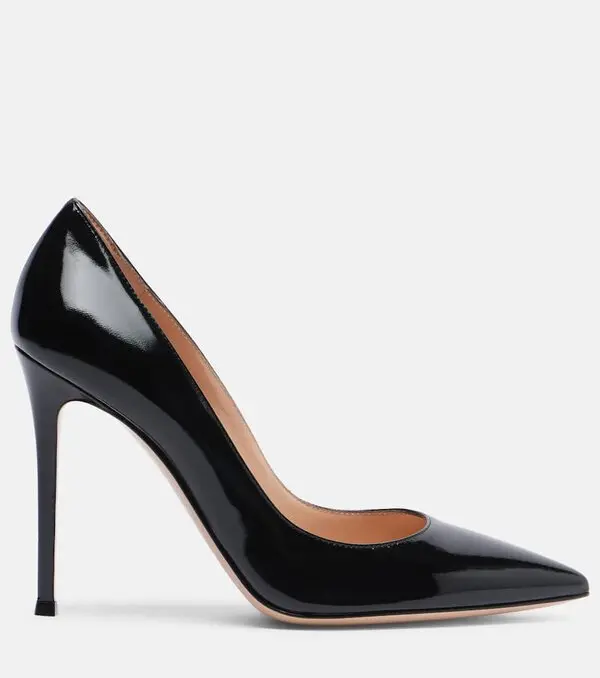 GIANVITO ROSSI 105 Patent Leather Pumps - Black