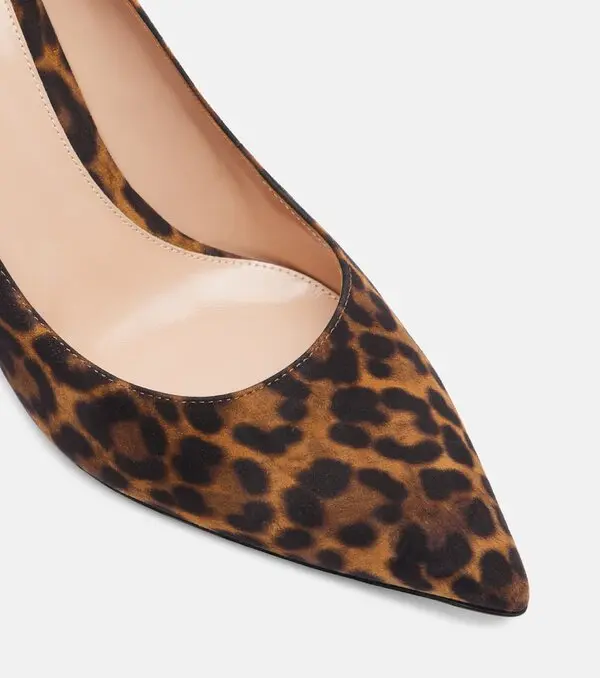 GIANVITO ROSSI 85 Leopard-print Suede Pumps