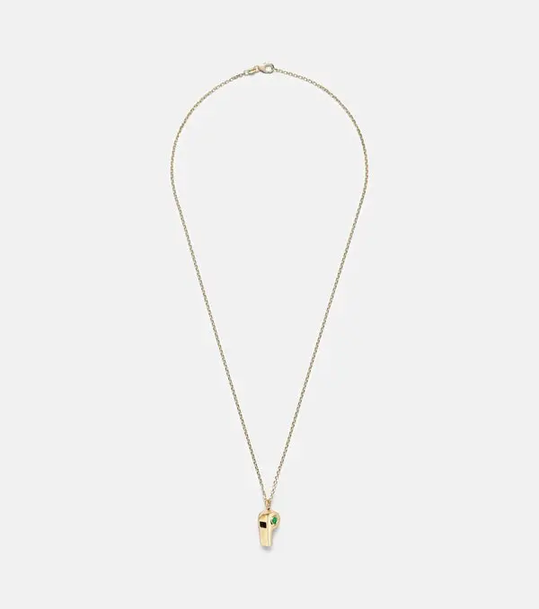 ANITA KO 18kt Yellow Pendant Necklace With Emeralds - Gold