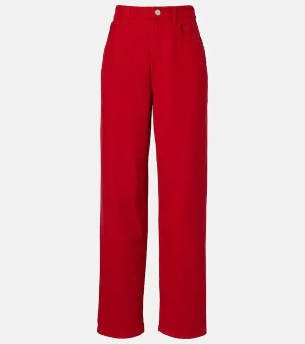 RÓHE Cotton Corduroy Wide-leg Pants - Red