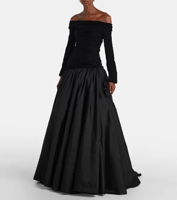MARMAR HALIM Off-the-shoulder Draped Gown