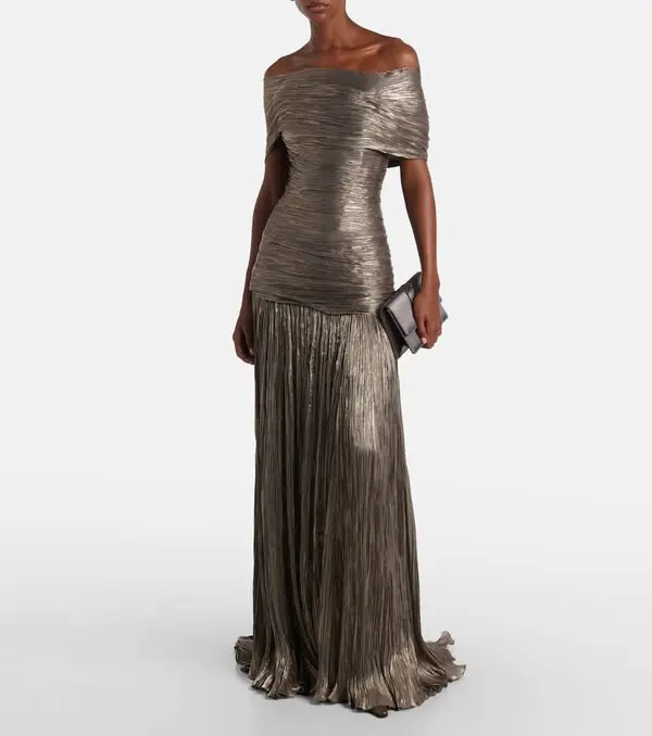 MARMAR HALIM Ruched Asymmetric Gown