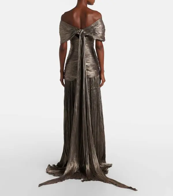 MARMAR HALIM Ruched Asymmetric Gown