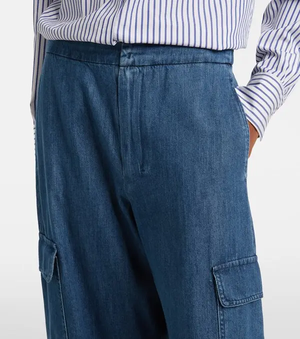 Max Mara Cropped Cotton Cargo Jeans