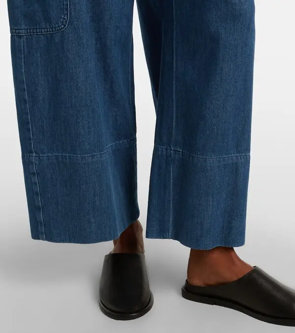 Max Mara Cropped Cotton Cargo Jeans