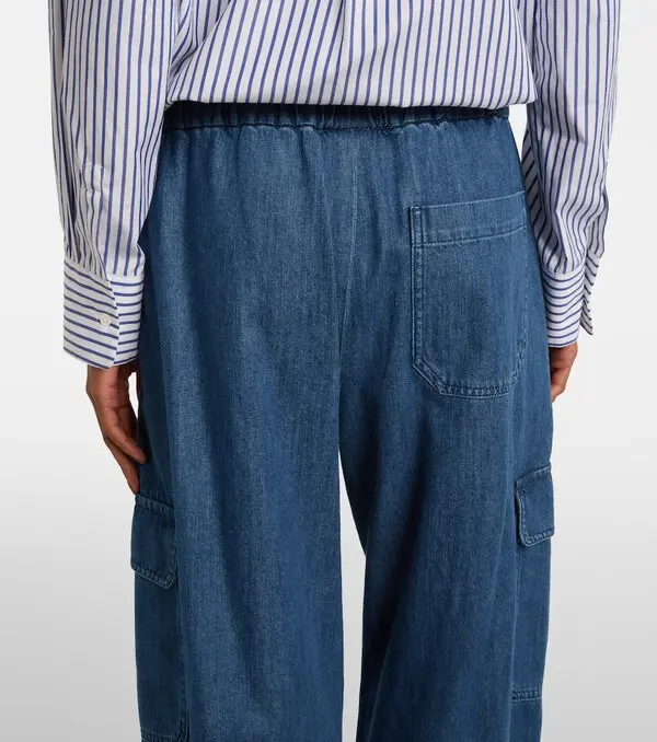 Max Mara Cropped Cotton Cargo Jeans