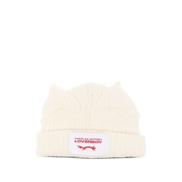 CHARLES JEFFREY LOVERBOY Knitted Hat - White