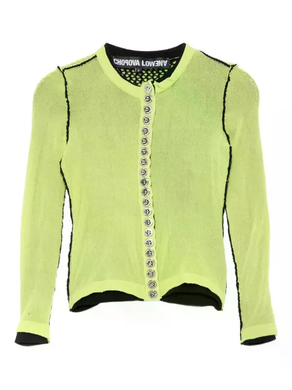 CHOPOVA LOWENA Fishnet-layer Cardigan