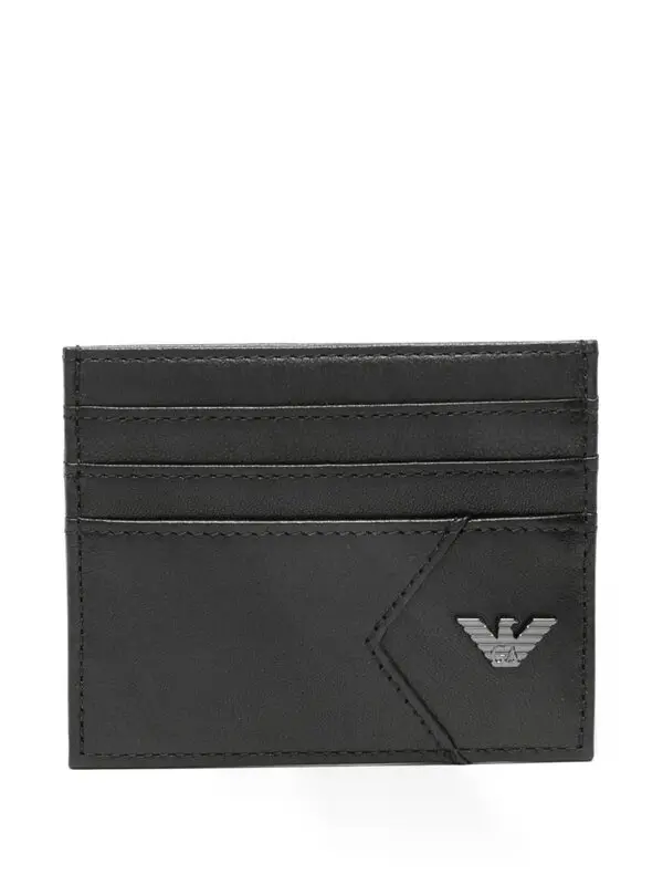 Emporio Armani Eagle-plaque Cardholder - Black