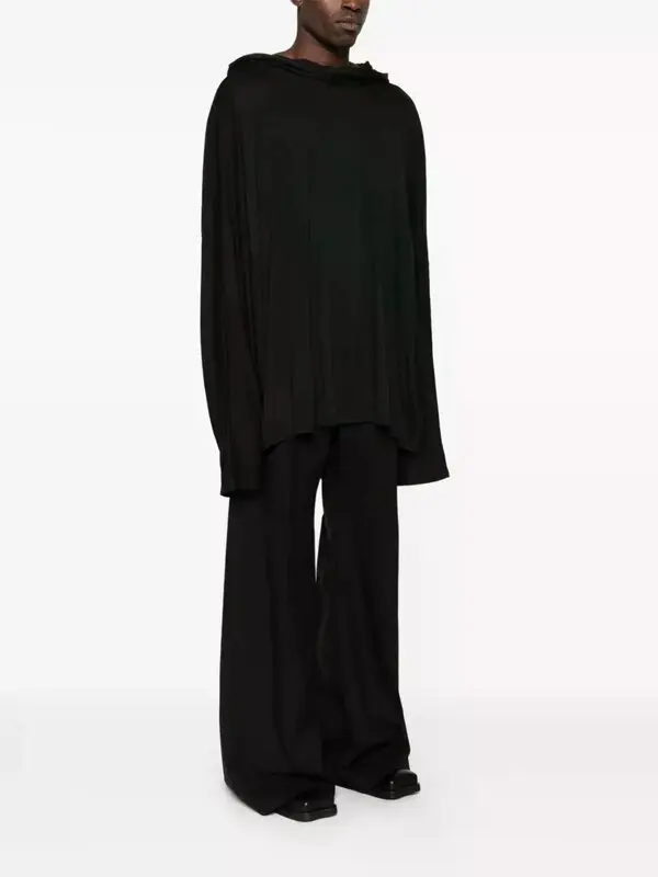 Rick Owens Oversized Fit Hoodie - Black