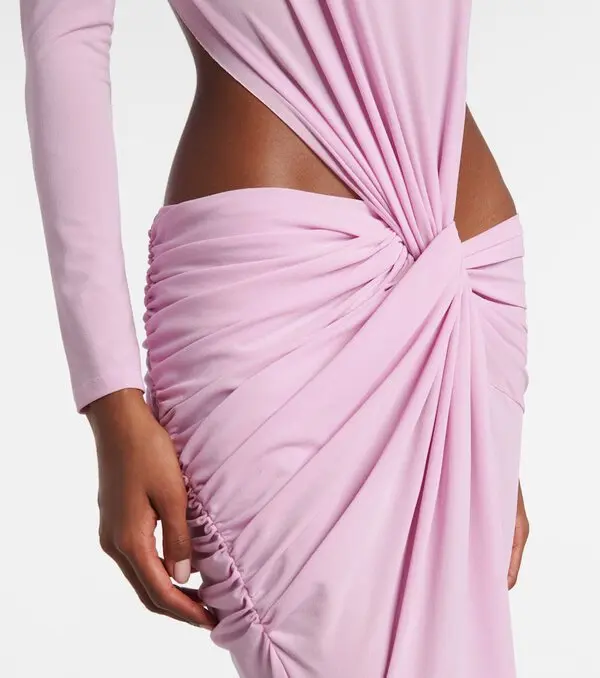 Alex Perry Gathered Crepe Jersey Gown