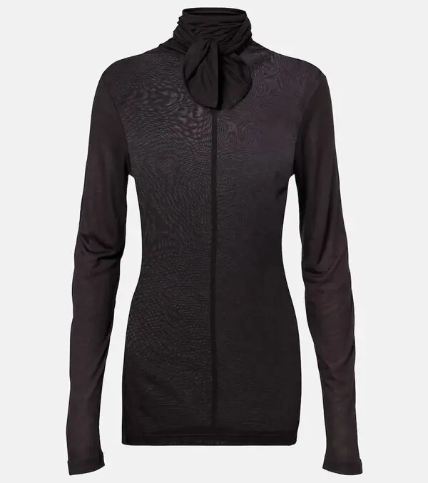 LEMAIRE Tie-neck Jersey Top
