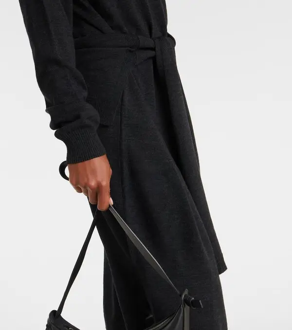 LEMAIRE Turtleneck Wool-blend Midi Dress