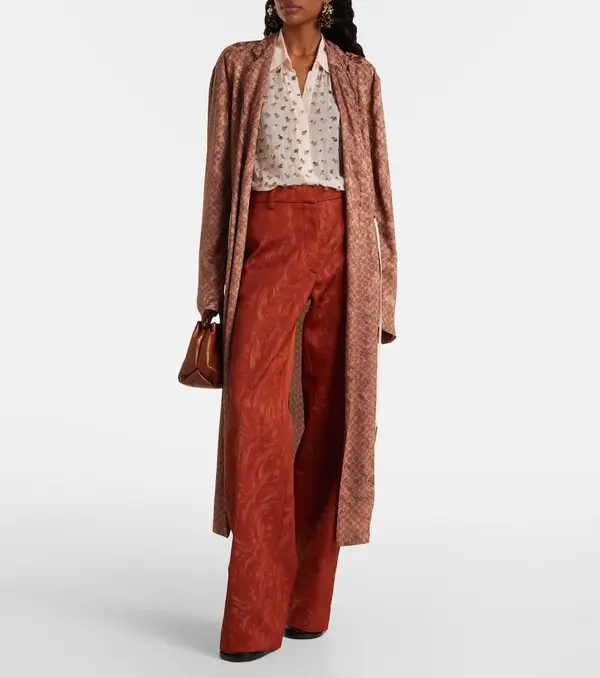 Dries Van Noten Jacquard Straight Pants