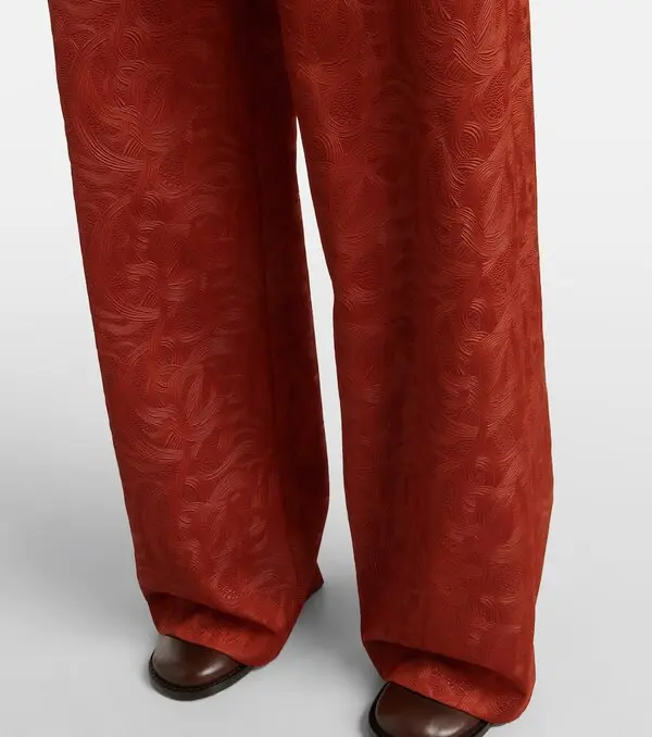 Dries Van Noten Jacquard Straight Pants