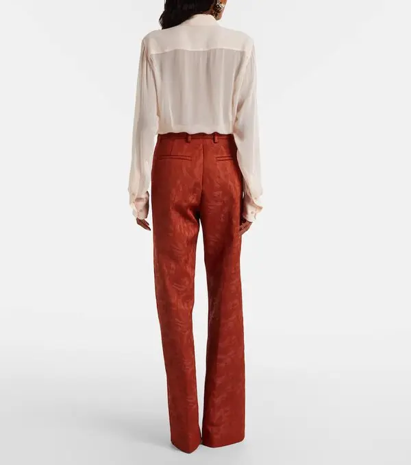Dries Van Noten Jacquard Straight Pants