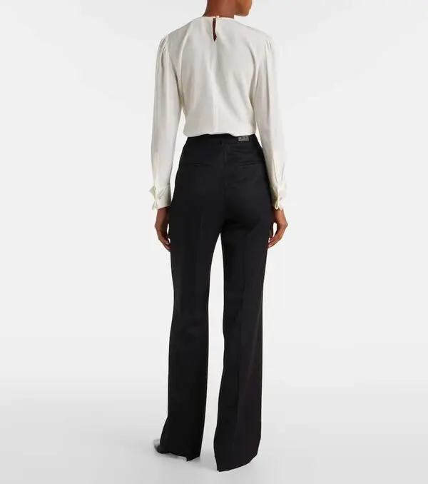 Max Mara Cannes Virgin Wool Straight Pants