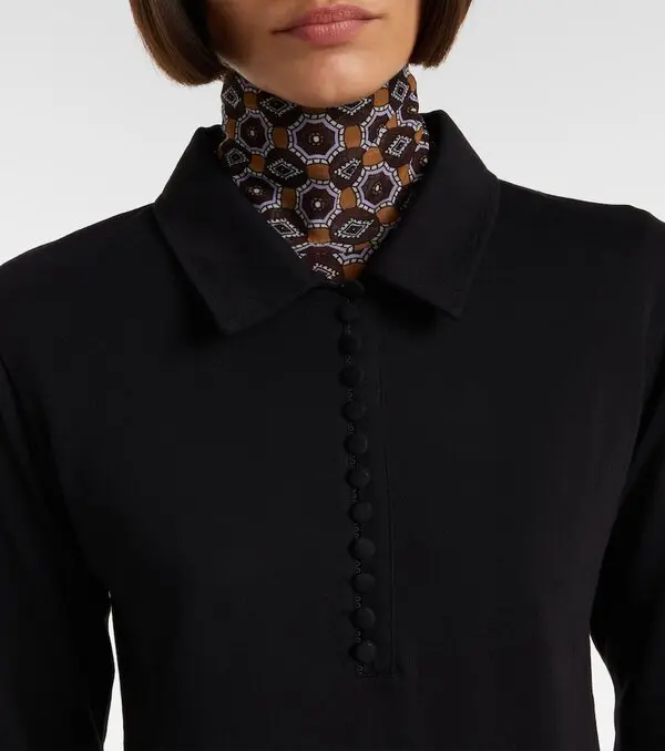 Dries Van Noten Cotton Jersey Polo Shirt